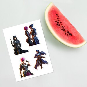 Arcane Sticker Sheet - Vi and Caitlyn Inspired Stickers - League of ...
