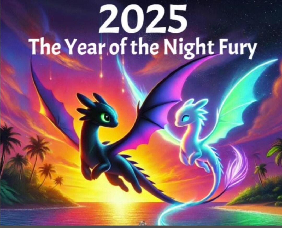 The Year of the Nightfury 2025 Wall Calendar - Toothless, How to Train ...