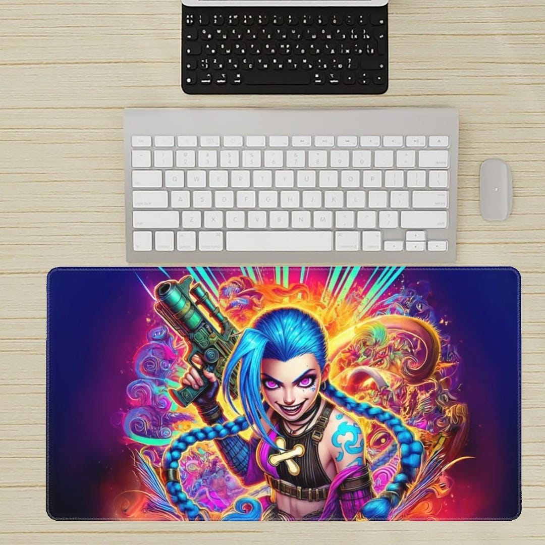 Arcane Art Mouse Pad - Viktor, Jinx, Vi Inspired XL Mousepads - Choose ...