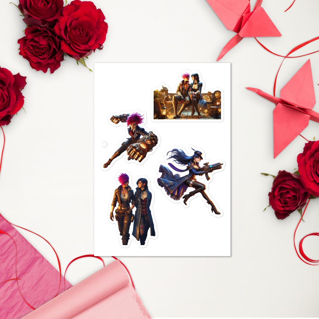 Arcane Sticker Sheet - Vi and Caitlyn Inspired Stickers - League of ...