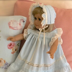 18 Inch Doll Heirloom Blush Blue Lavender Long Dress With Lace and ...