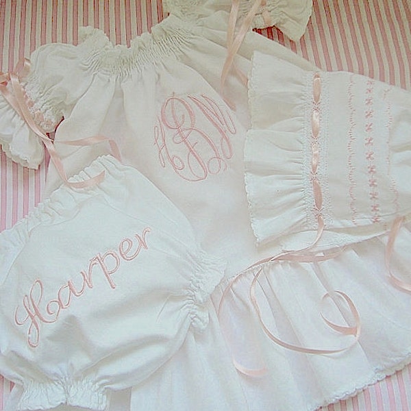 Monogram Baby Dress - Etsy