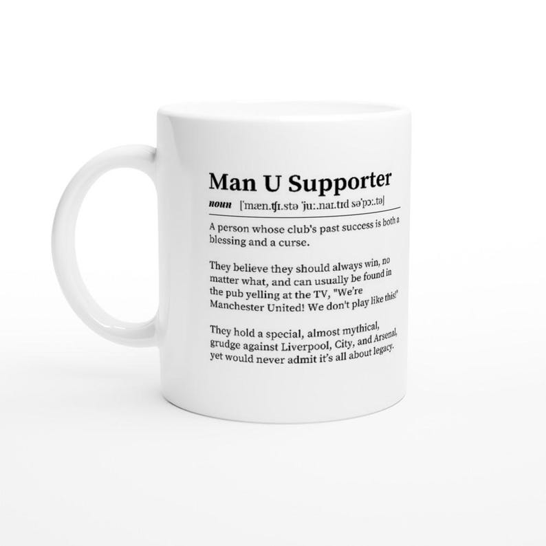 Manchester United FC Mug | Funny Football Fan Gift | Man U Supporter ...