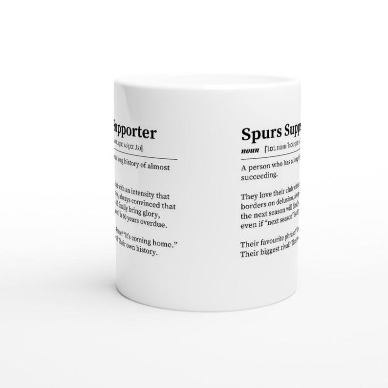 Tottenham Hotspur FC Mug | Funny Football Fan Gift | Spurs Supporter ...