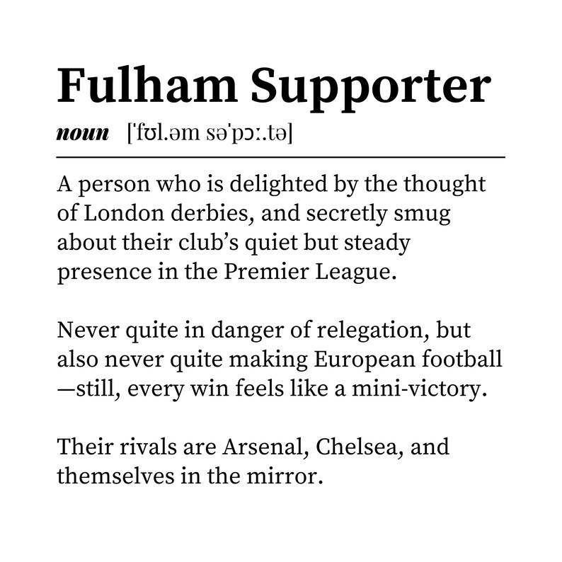 Fulham FC Shirt | Funny Football Fan Gift | Fulham Supporter Definition ...