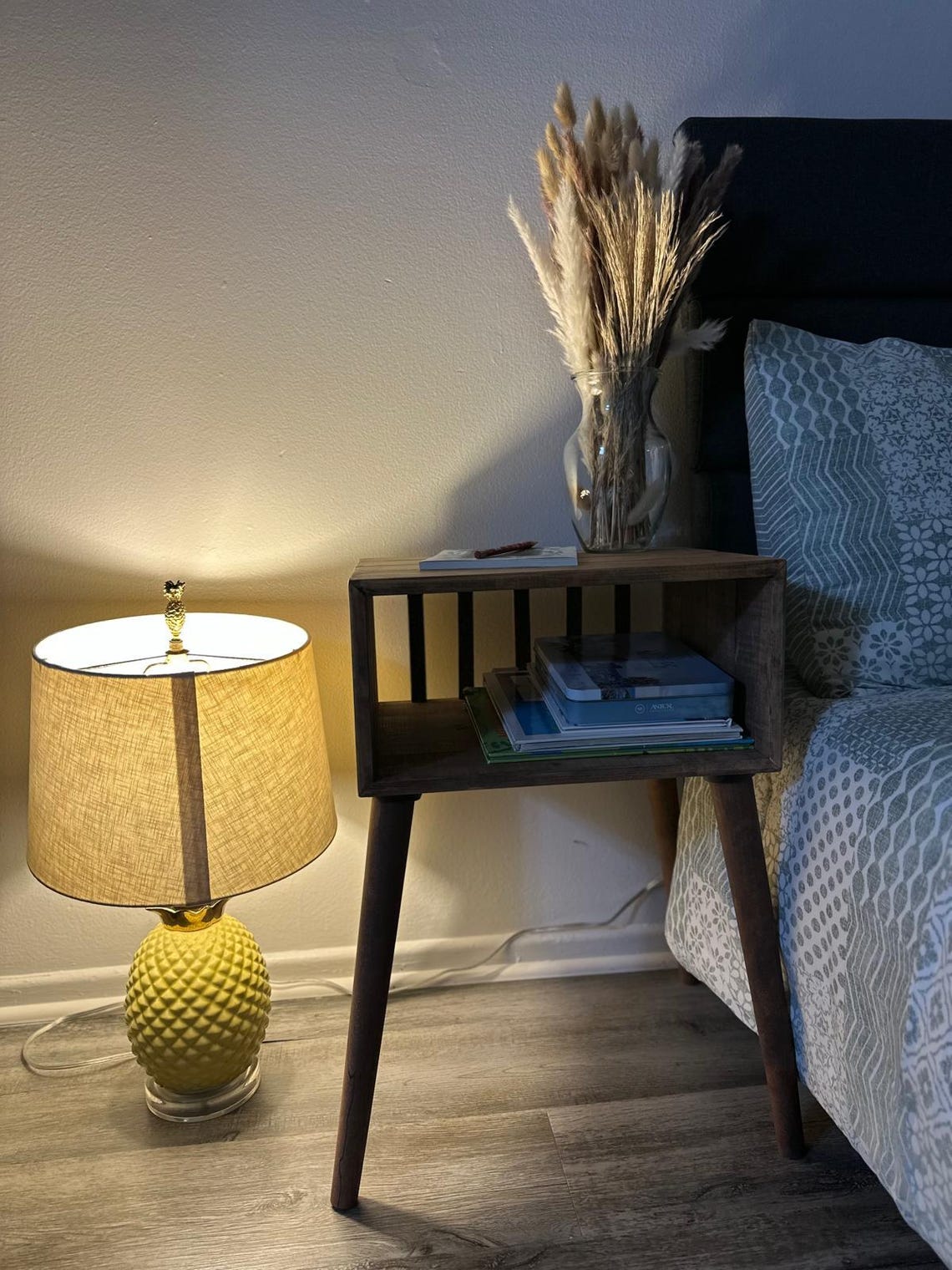 Wooden Bedside Table, End Table, Rustic Bedside Table Bedroom Furniture ...