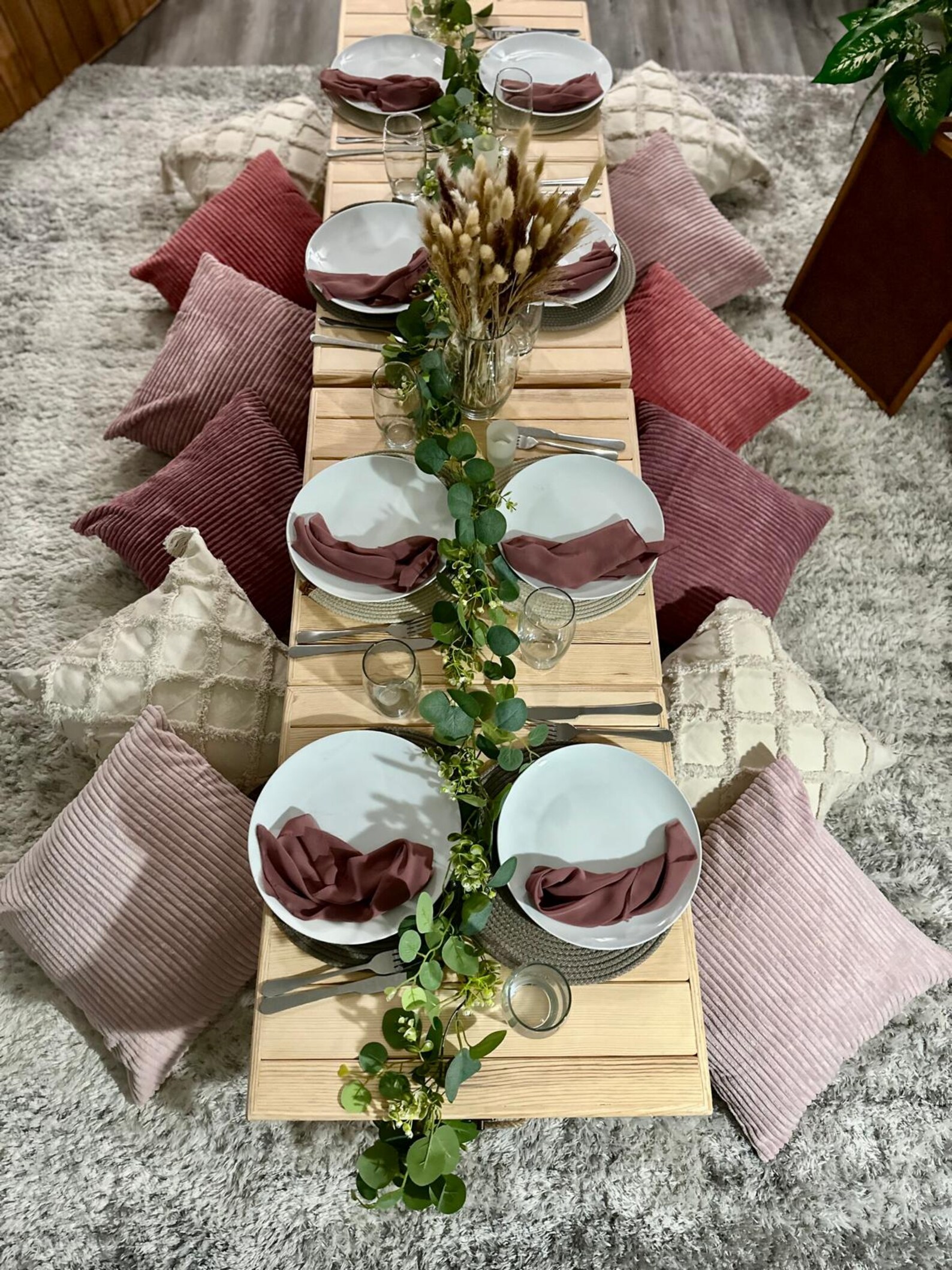 Foldable Event Table, Wooden Camping Table, Durable Wooden Picnic Table ...