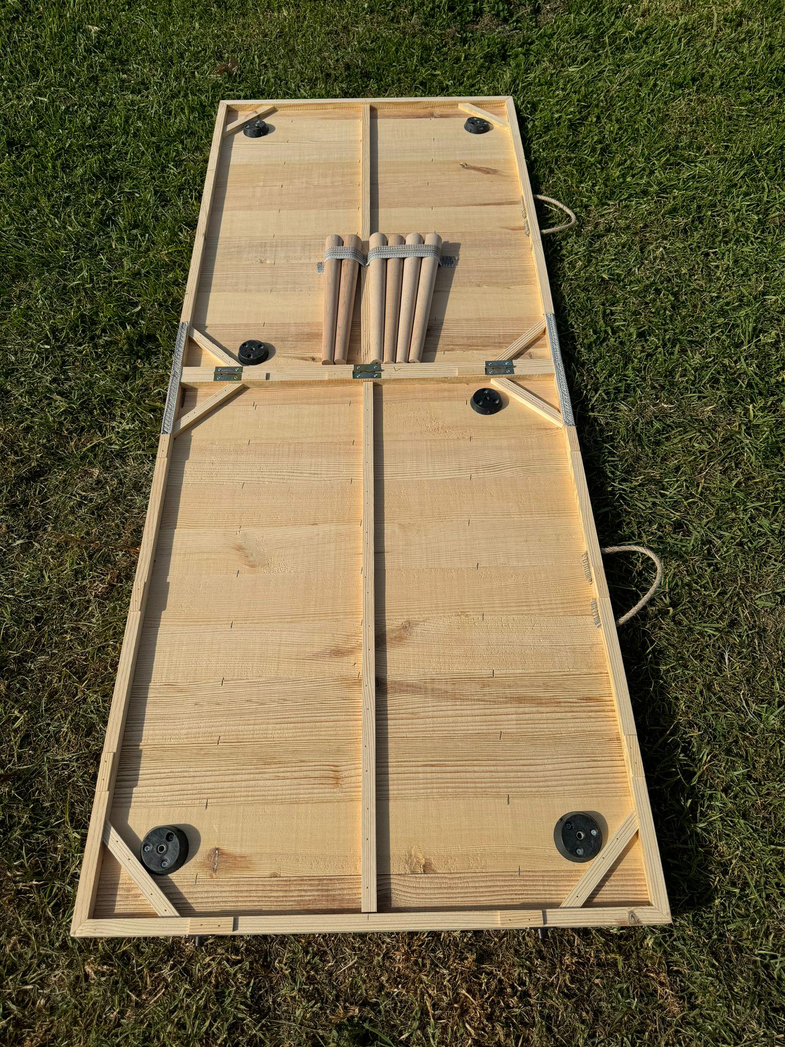 Foldable Event Table, Wooden Camping Table, Durable Wooden Picnic Table ...