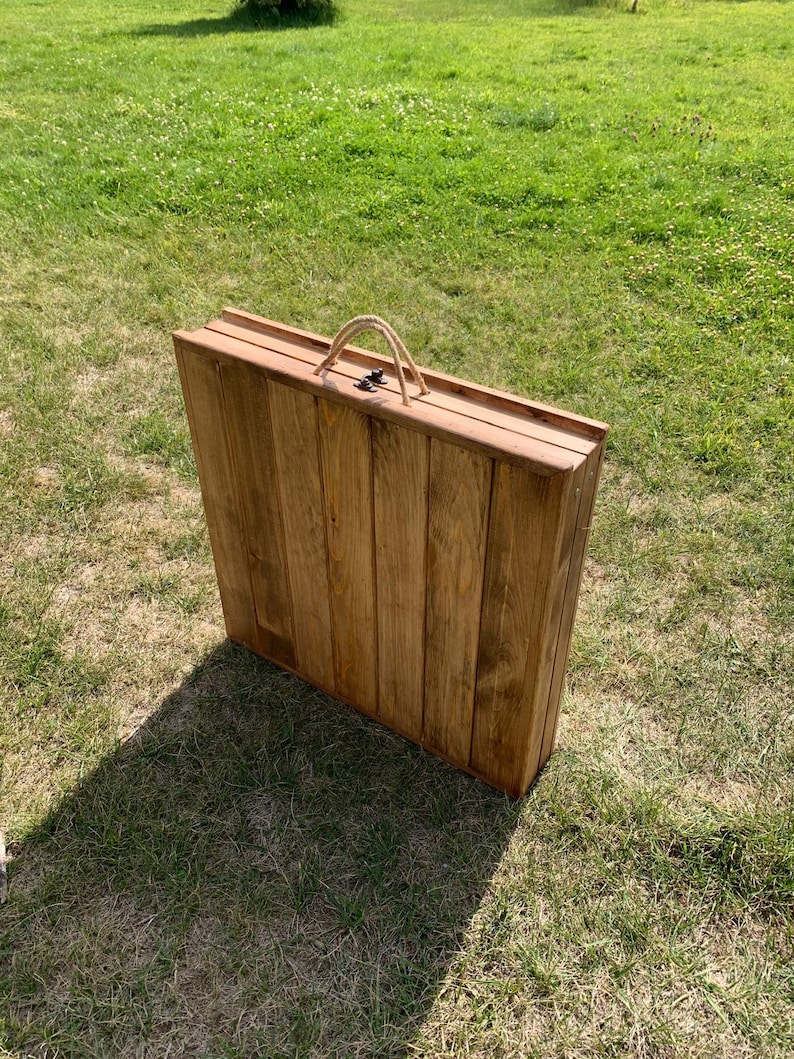 48x24 Folding Wooden Picnic Table – Portable Floor Table for Outdoor ...