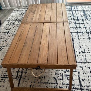 Foldable Boho Floor Table – Handmade Wooden Picnic Table | Portable ...