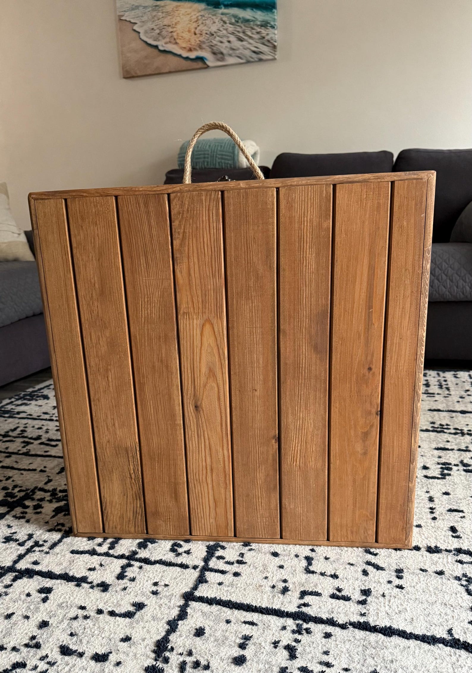 Foldable Boho Floor Table – Handmade Wooden Picnic Table | Portable ...