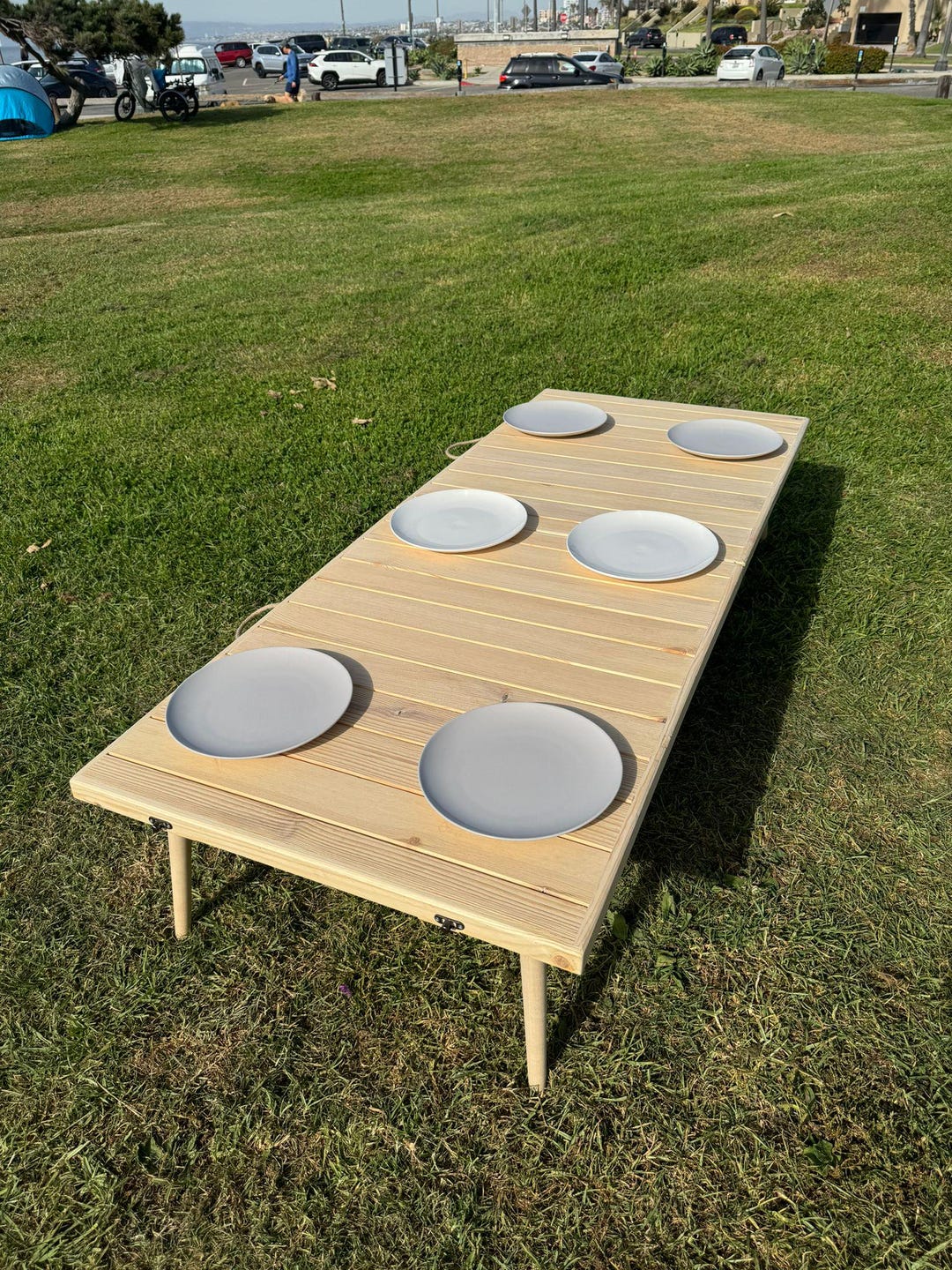 Foldable Wooden Camping Table Light Weight Durable Wooden Picnic Table ...