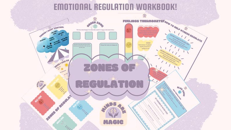 Emotional Regulation Workbook, Zones of Regulation, School Counselling ...