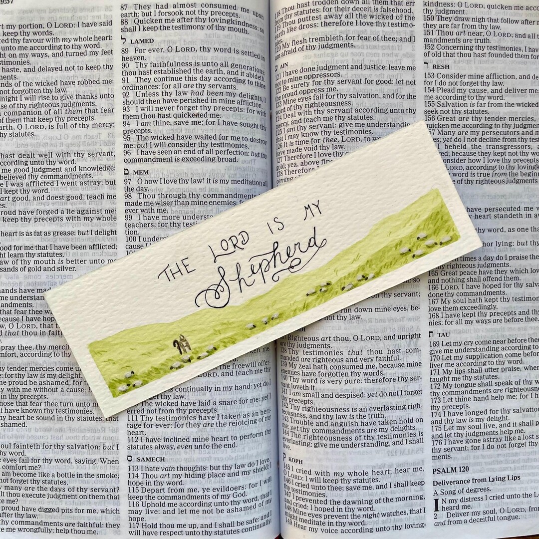 Handpainted Shepherd Watercolor Bookmark | Illustrated Bookmark With ...