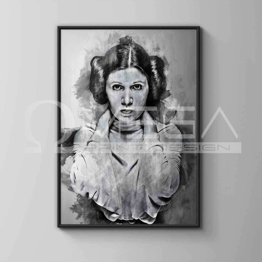 Princess Leia Poster, Princess Leia Canvas Print, Art Print, Wall Art ...