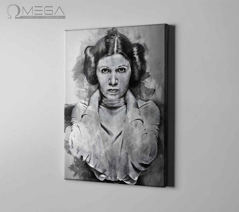 Princess Leia Poster, Princess Leia Canvas Print, Art Print, Wall Art ...
