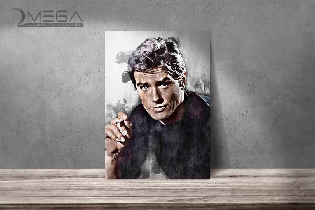 Alain Delon Poster, Alain Delon Canvas Print, Art Print, Wall Art, Man ...
