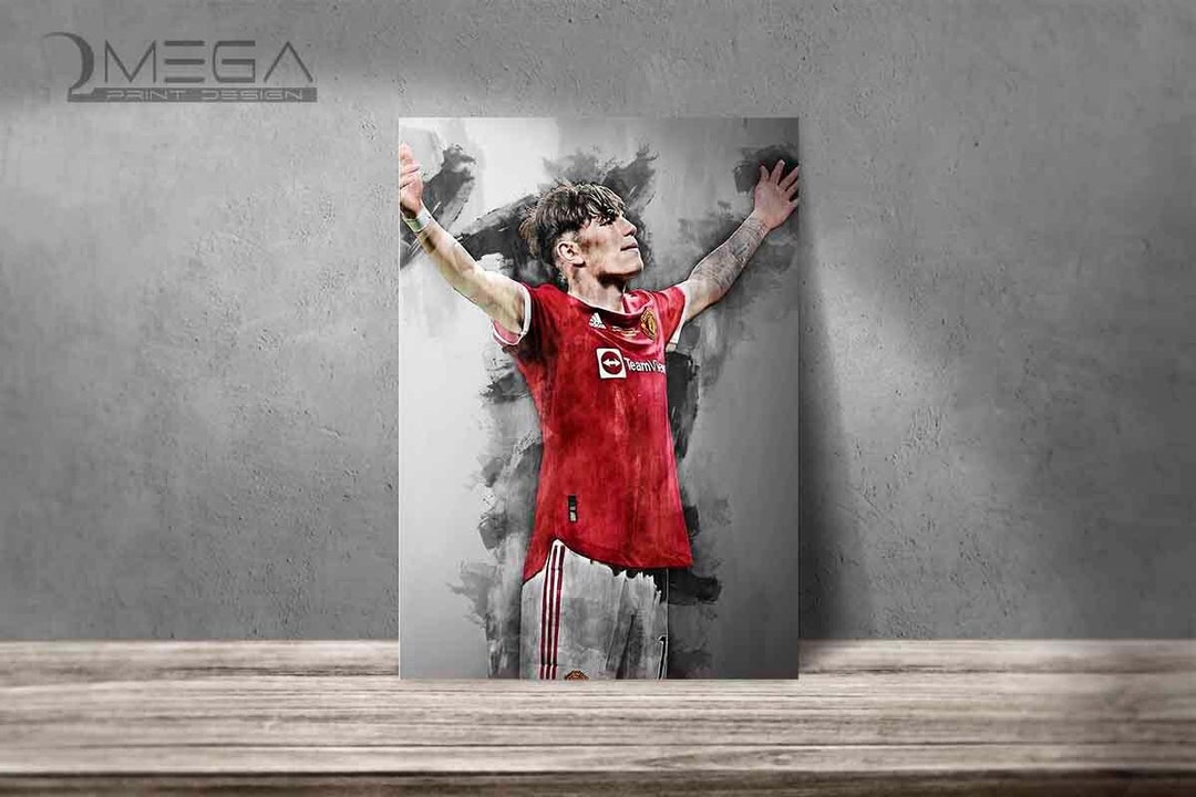 Alejandro Garnacho Poster Garnacho Canvas Print, Art Print, Wall Art ...