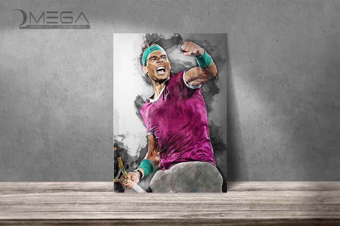 Nadal Poster, Rafael Nadal Canvas Print, Art Print, Wall Art, Man Cave ...