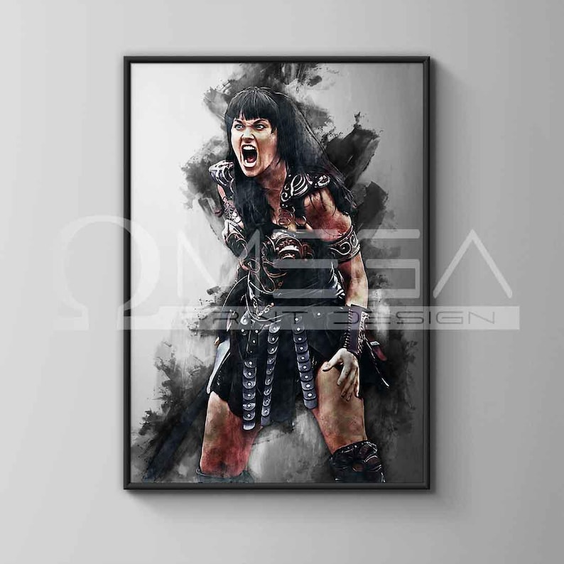 Xena Poster, Xena Warrior Princess Canvas Print, Art Print, Wall Art ...