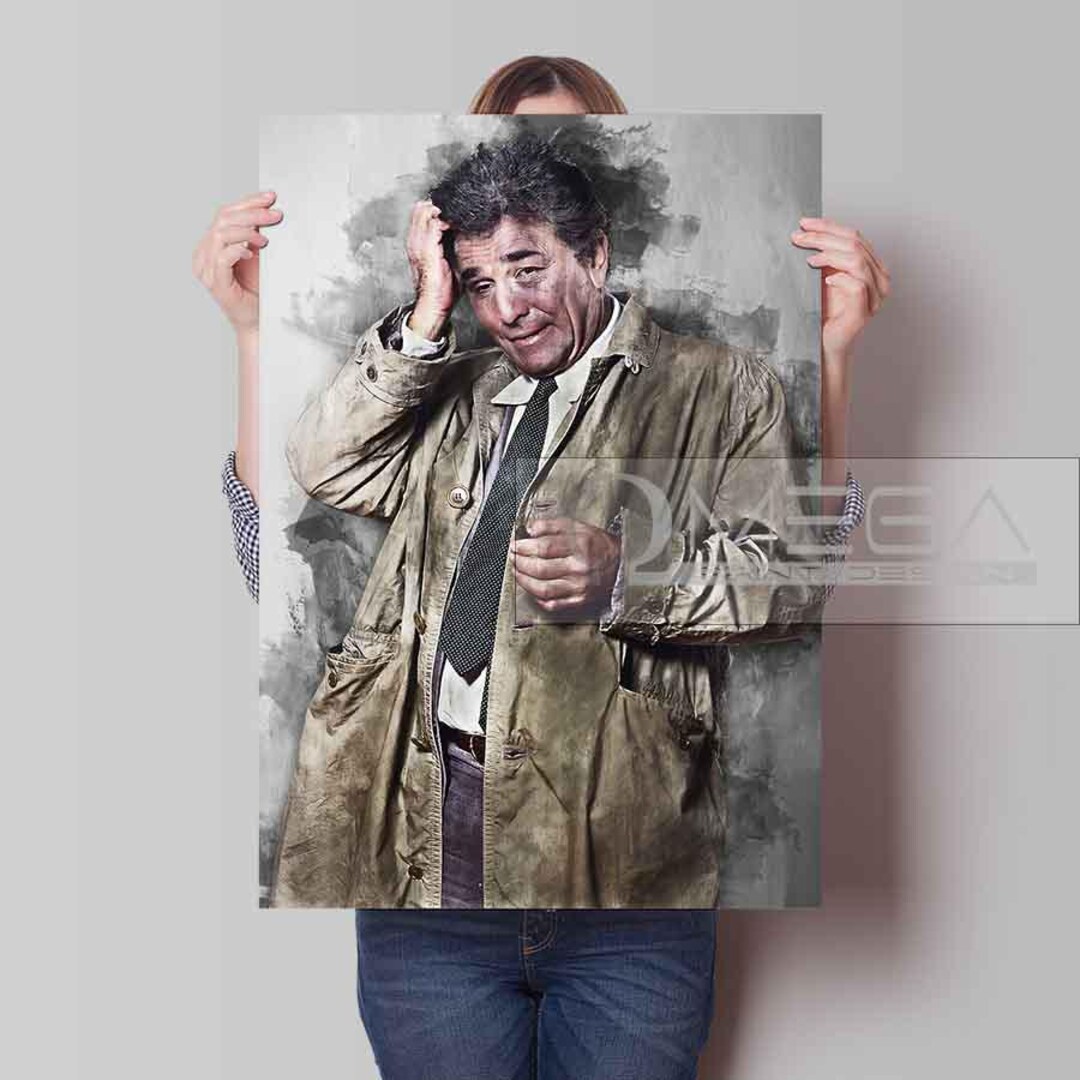 Columbo Poster, Peter Falk Canvas Print, Art Print, Wall Art, Man Cave ...