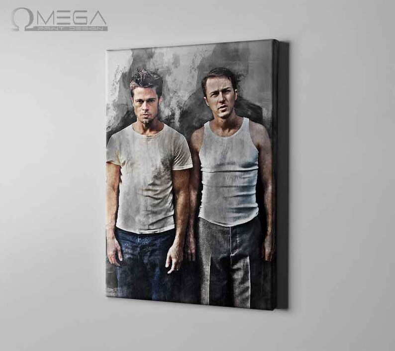 Fight Club Poster, Fight Club Canvas Print, Art Print, Wall Art, Man ...