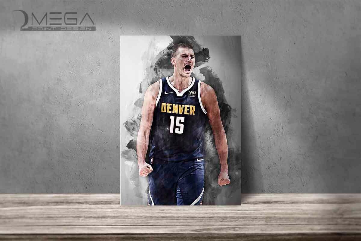 Nikola Jokic Poster Nikola Jokić Canvas Print, Art Print, Wall Art, Man ...