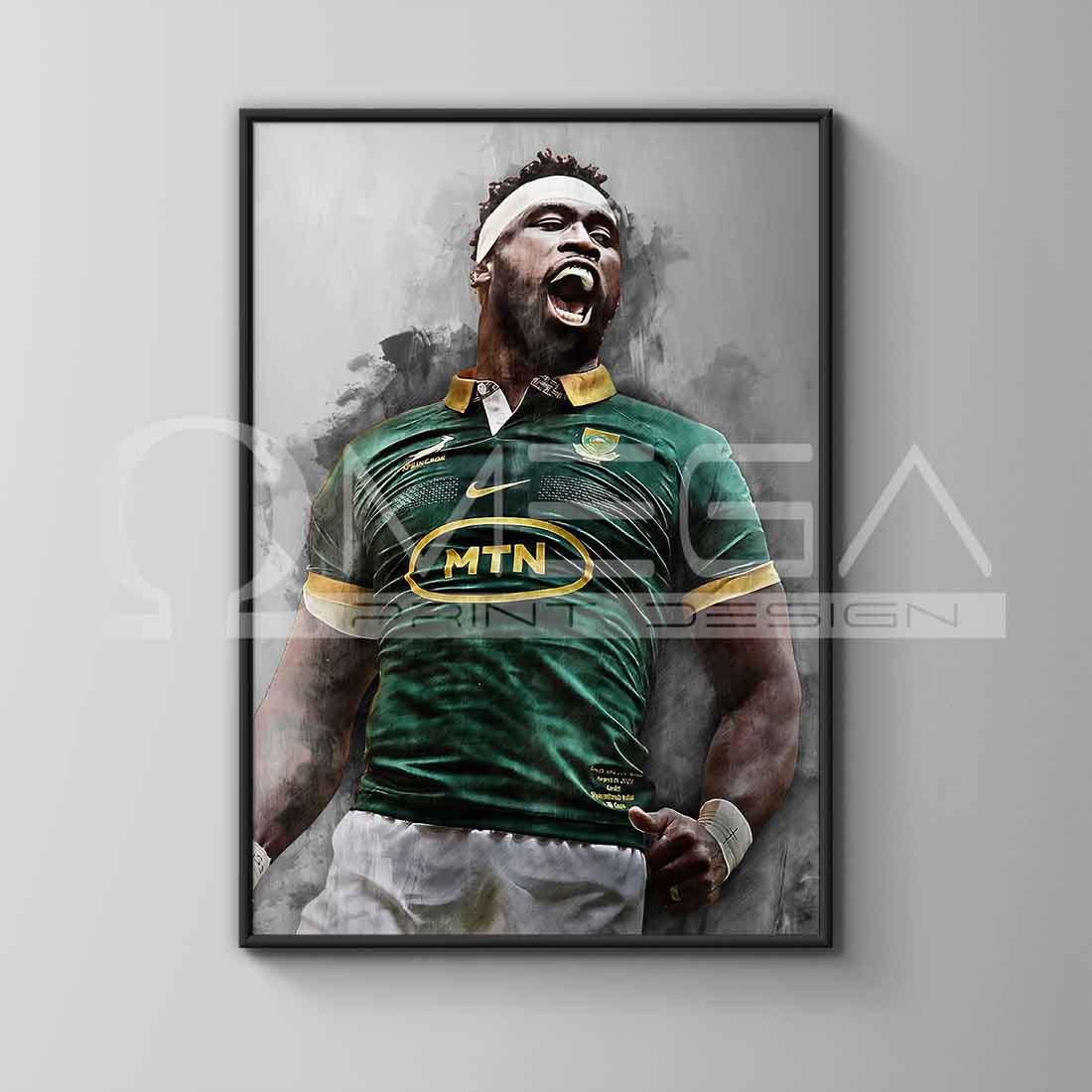 Siya Kolisi Poster Siya Kolisi Canvas Print, Art Print, Wall Art, Man ...