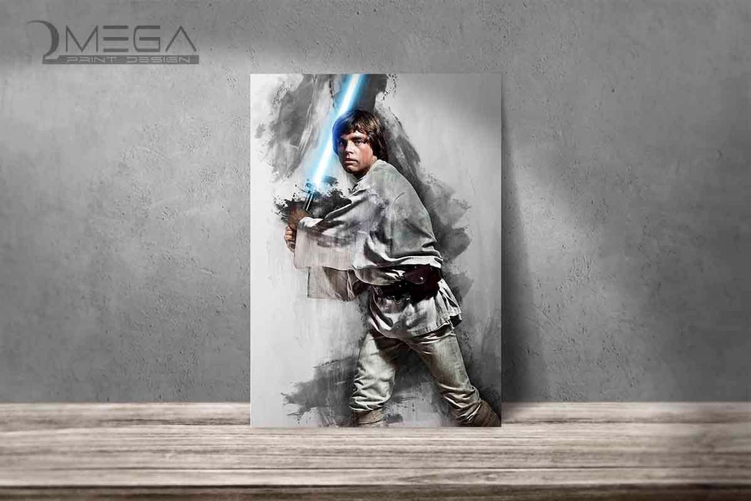 Luke Skywalker Poster, Luke Skywalker Canvas Print, Art Print, Wall Art ...