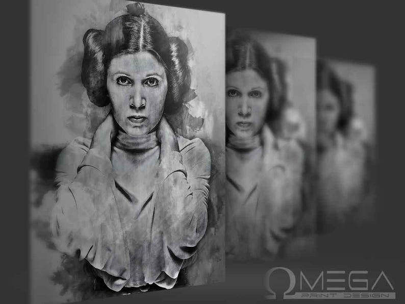 Princess Leia Poster, Princess Leia Canvas Print, Art Print, Wall Art ...