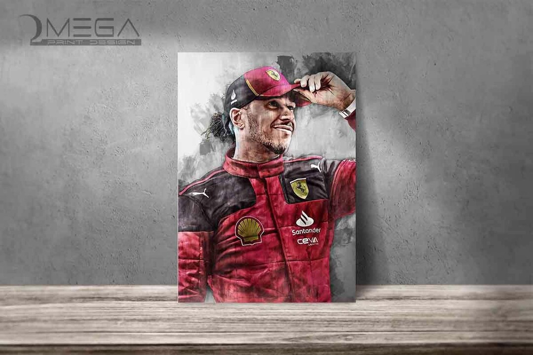 Lewis Hamilton Poster, Lewis Hamilton Canvas Print, Art Print, Wall Art ...