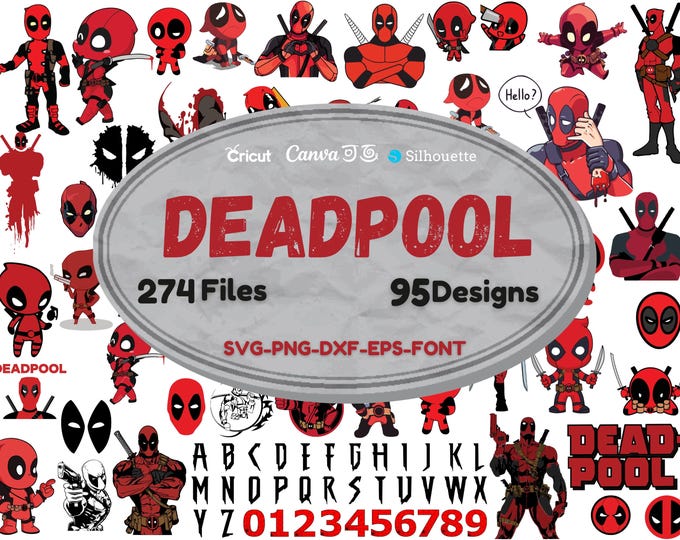 Deadpool Logo SVG, PNG, PDF, Download File for Vinyl Decal, Cut Files ...
