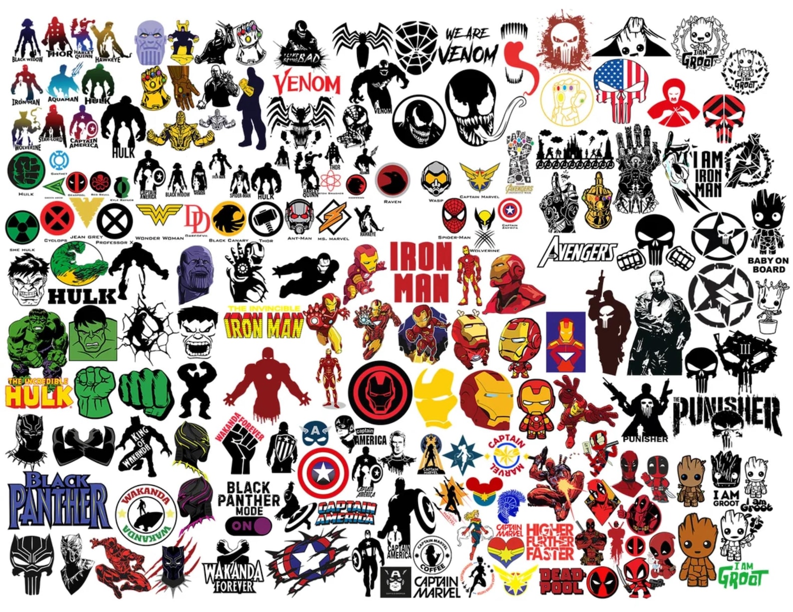 Superhero Mega Bundle SVG | Avengers SVG | Digital Download - Etsy