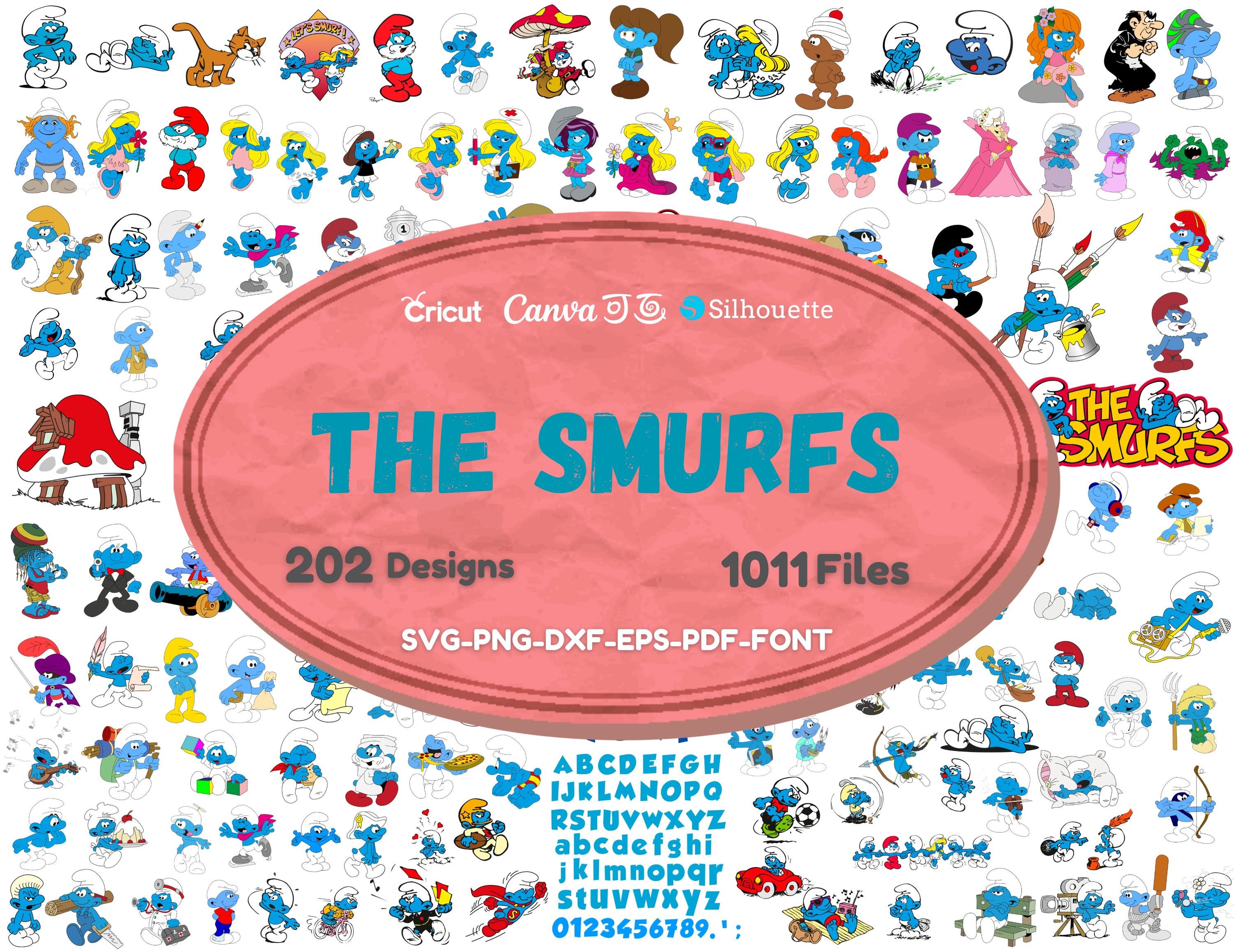 Smurfs SVG Bundle | Smurfs PNG | Smurfs Clipart | Smurfs Font ...