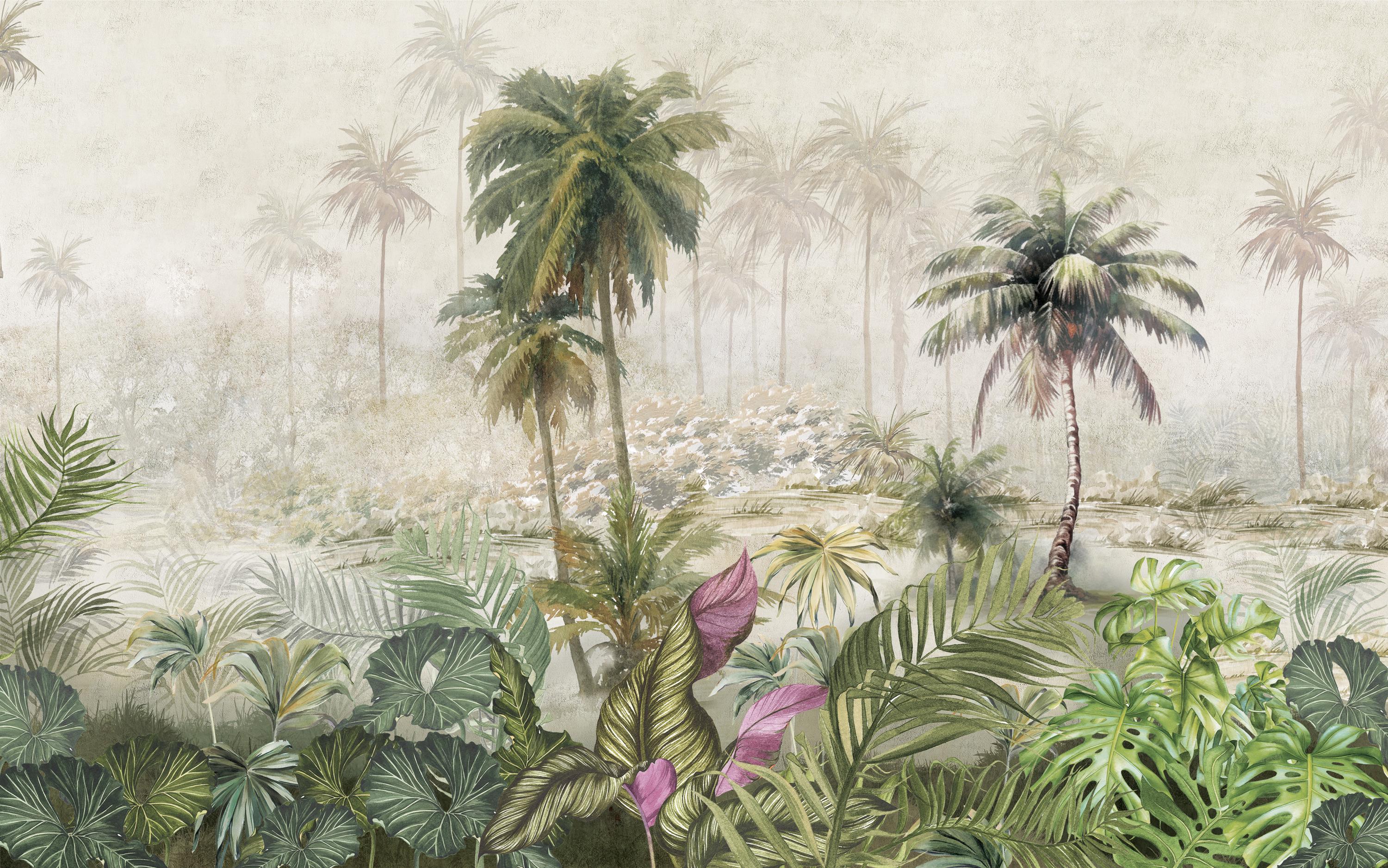 Tropical Forest Wallpaper Peel and Stick, Landscape Wallpaper ...