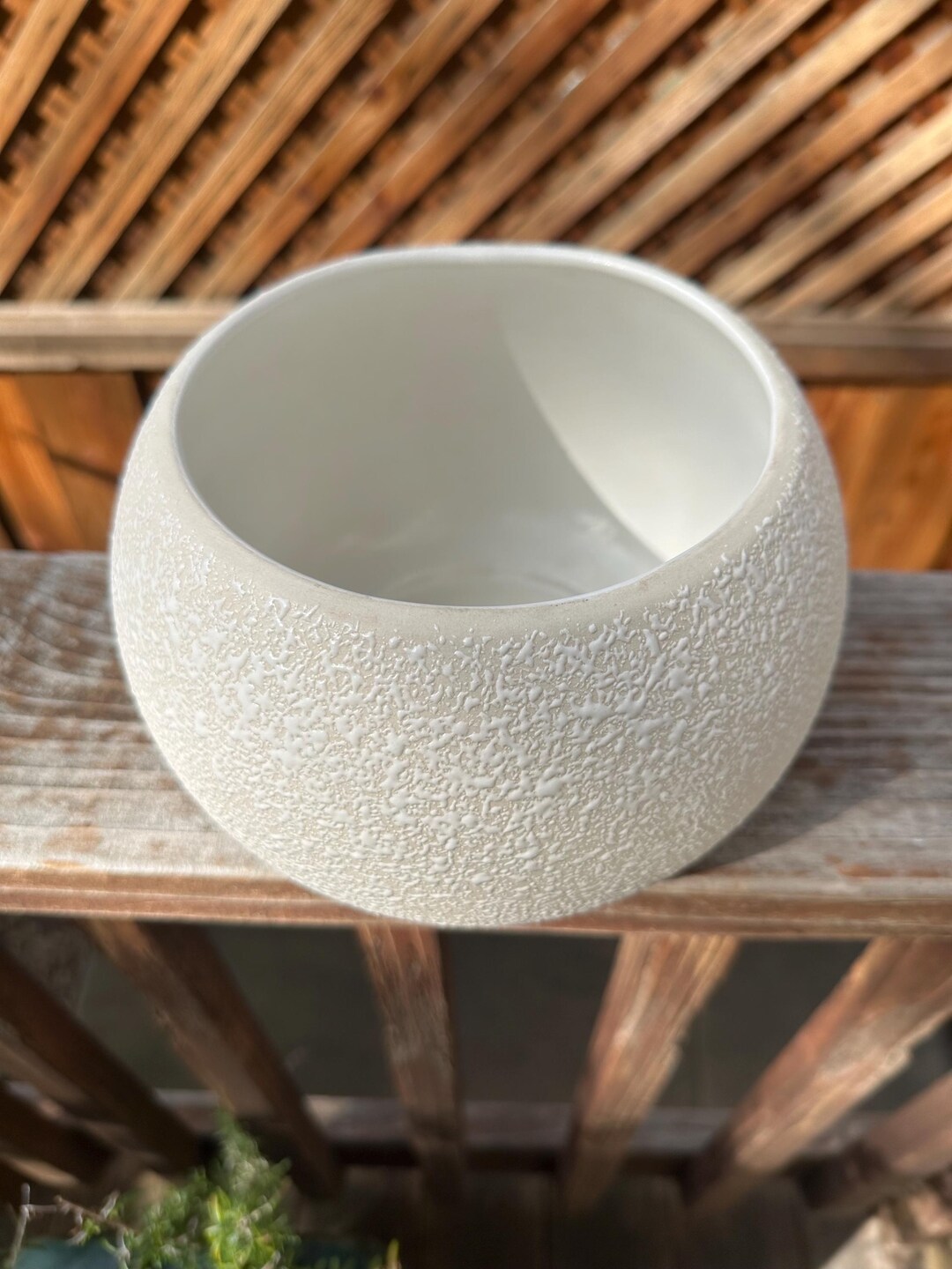 Vintage MCM California Originals Planter With Speckled White Glaze - Etsy