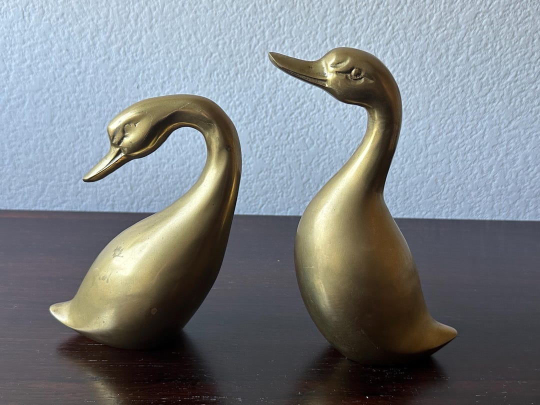Mid-century Modern Large Solid Brass Ducks - Etsy