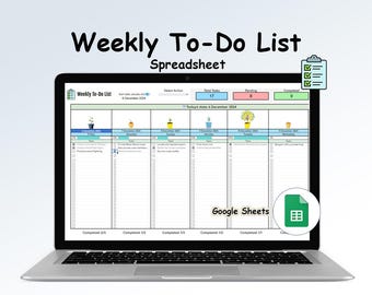 Weekly Task Master - Google Sheets Template - Daily Checklist - Weekly ...