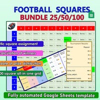 Football Squares Excel Template (unlimited Games) - Football Pool Excel ...
