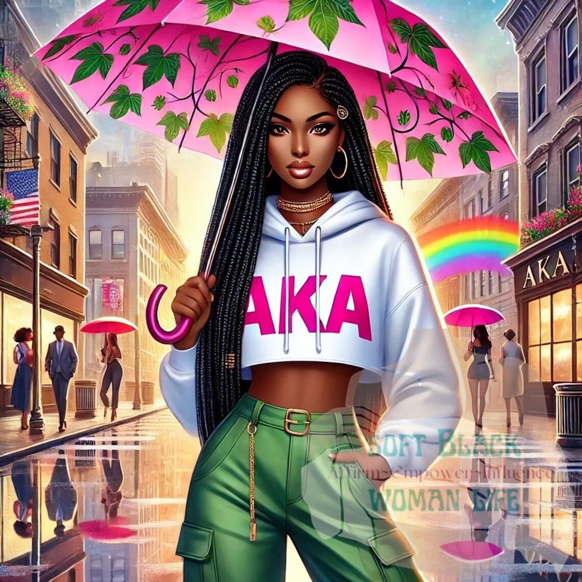 Chic AKA Inspired Fashion Illustration Digital Print for the Dynamic ...