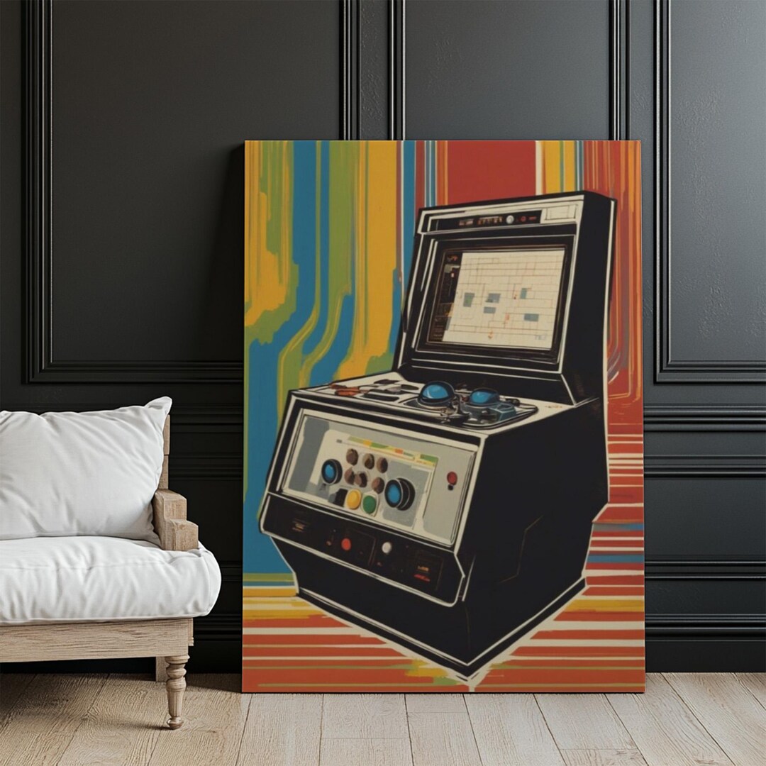 Atari Vintage Classic Model Painting, Pop Art Modern Wall Decor, Pop ...