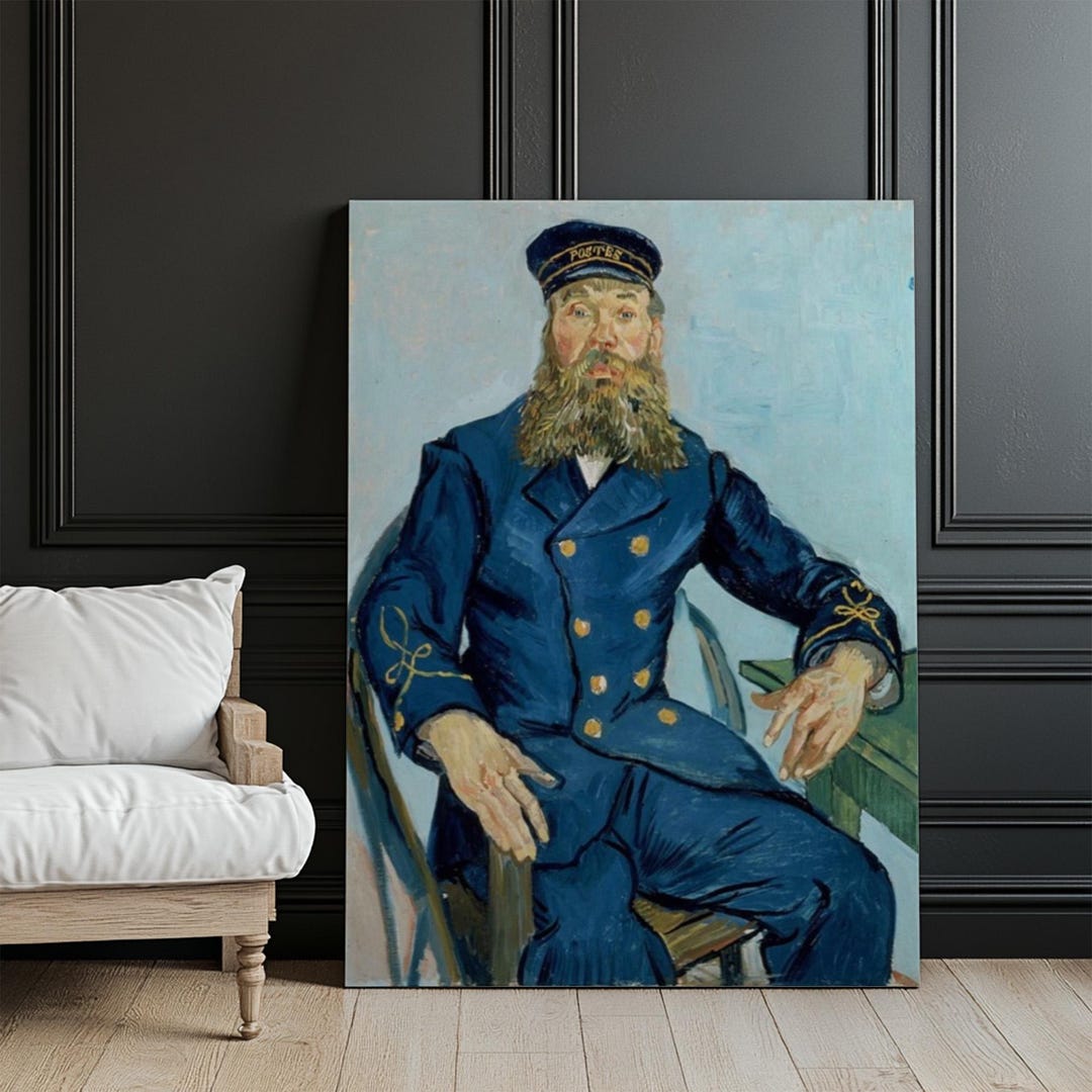 Vincent Van Gogh - Portrait of Postman Joseph Roulin, Housewarming Gift ...