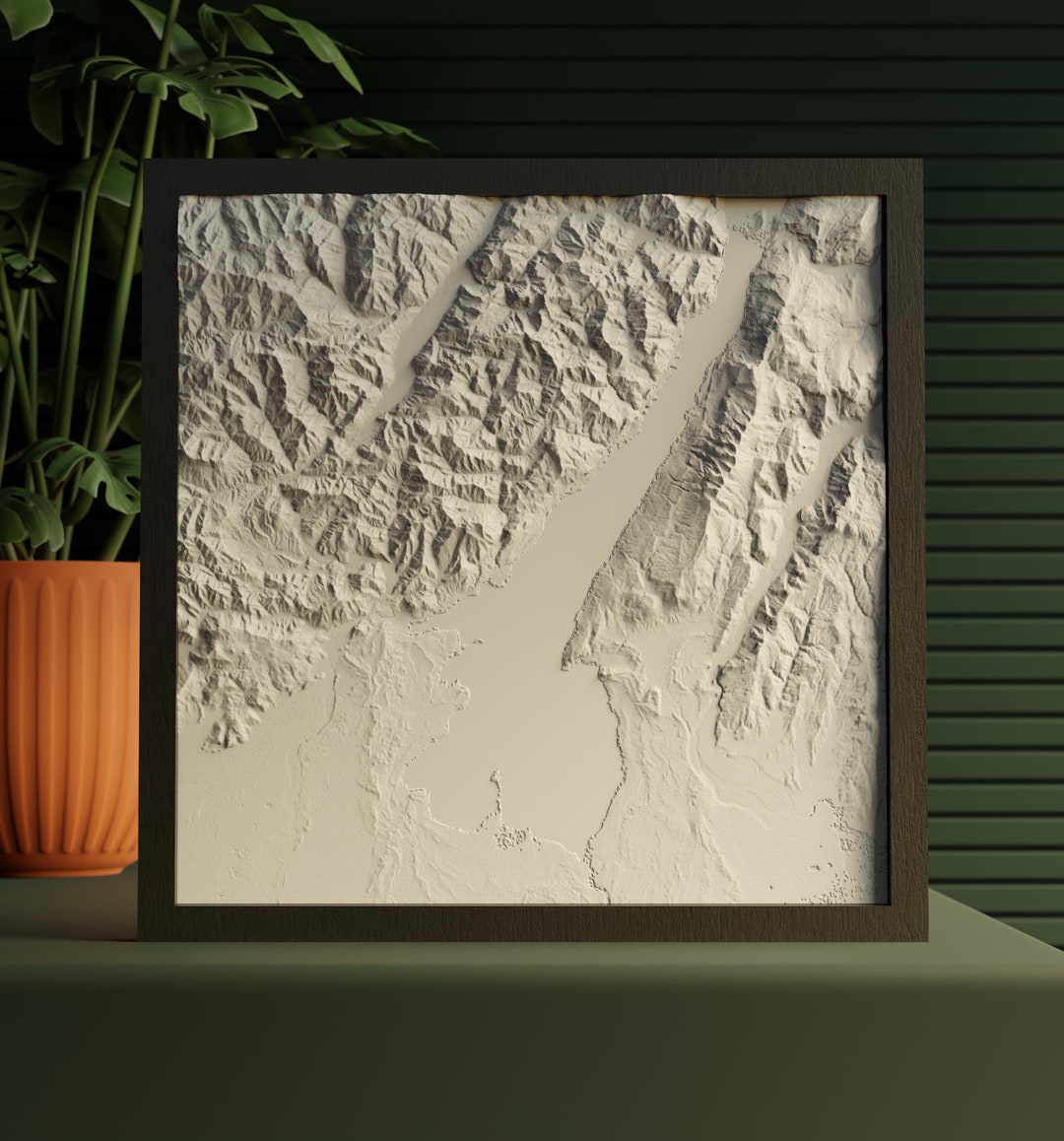 Lake Garda 3D Topography 3D City Model Cityscape City Map 3D City Wall ...