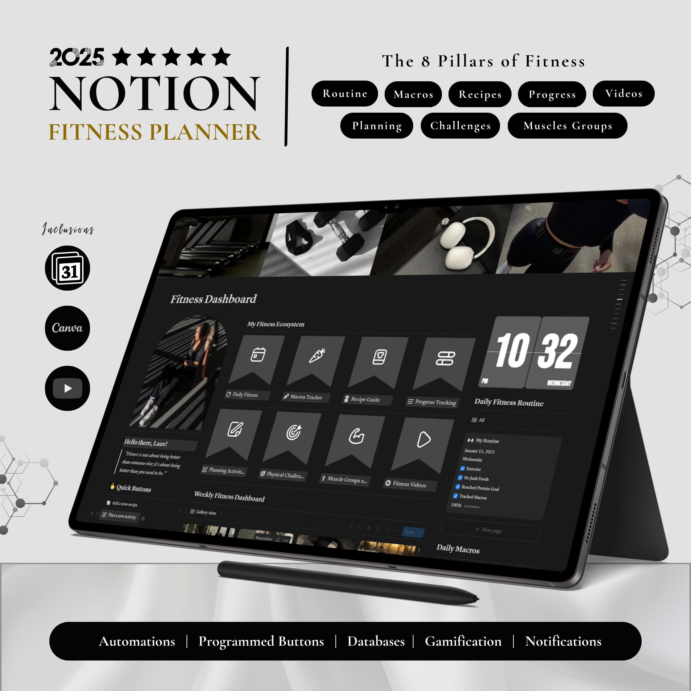 Notion Fitness Planner, Notion Template 2026, Notion Weight Loss ...