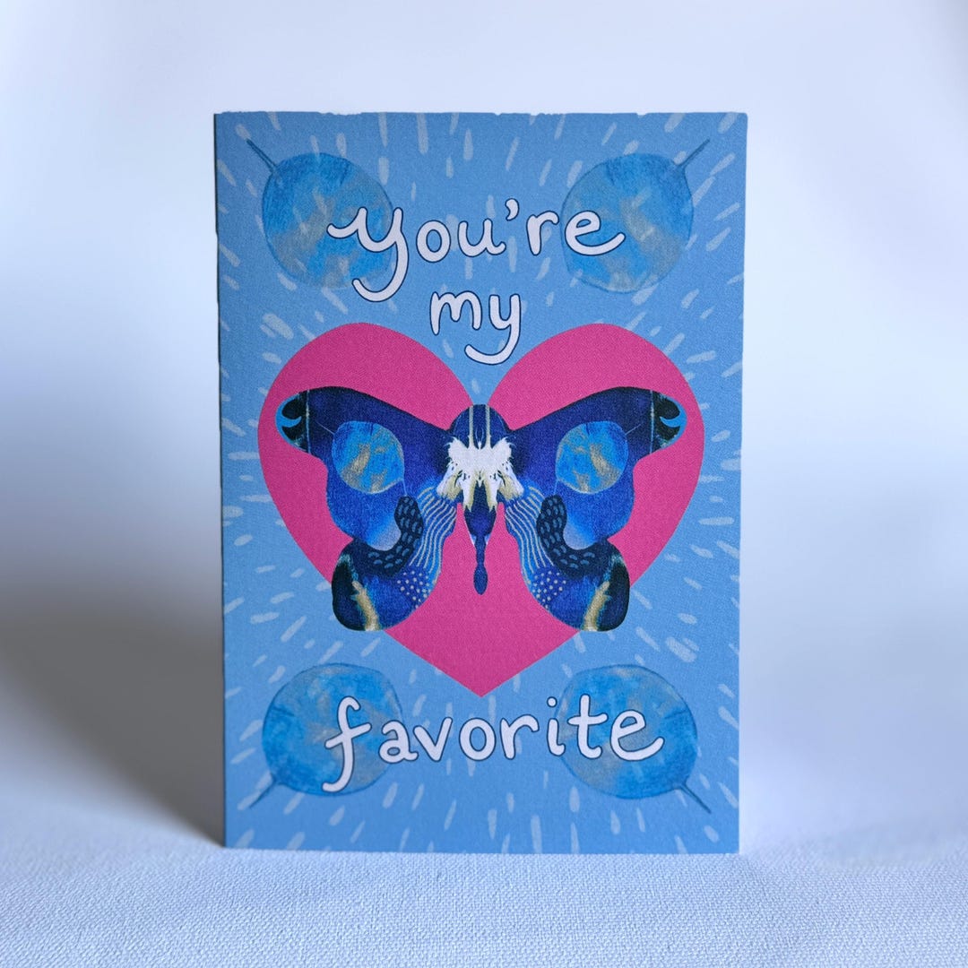 Butterfly Heart Valentine's Day Card – Romantic Love Note - Etsy