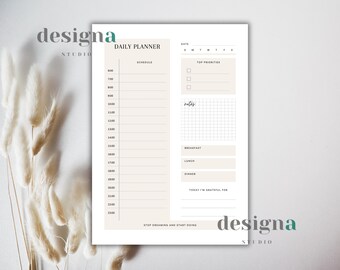 Pink Minimalist Undated Daily Planner - Etsy