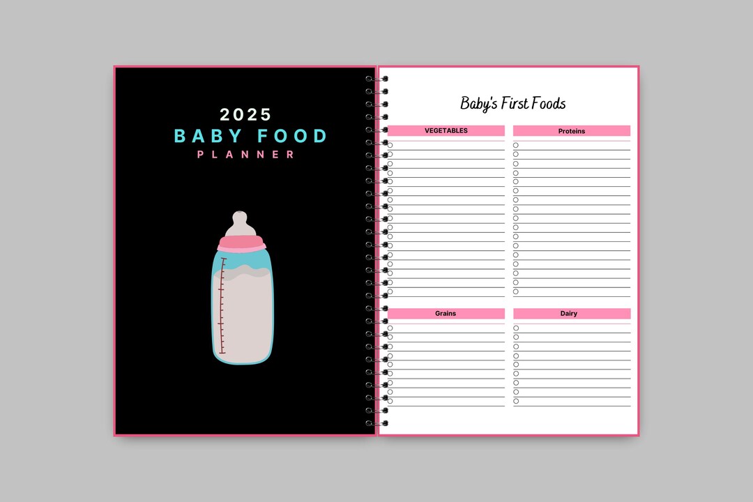 Baby Food Bundle Digital Planner | Meal Planning Tracker | Weekly Meal ...