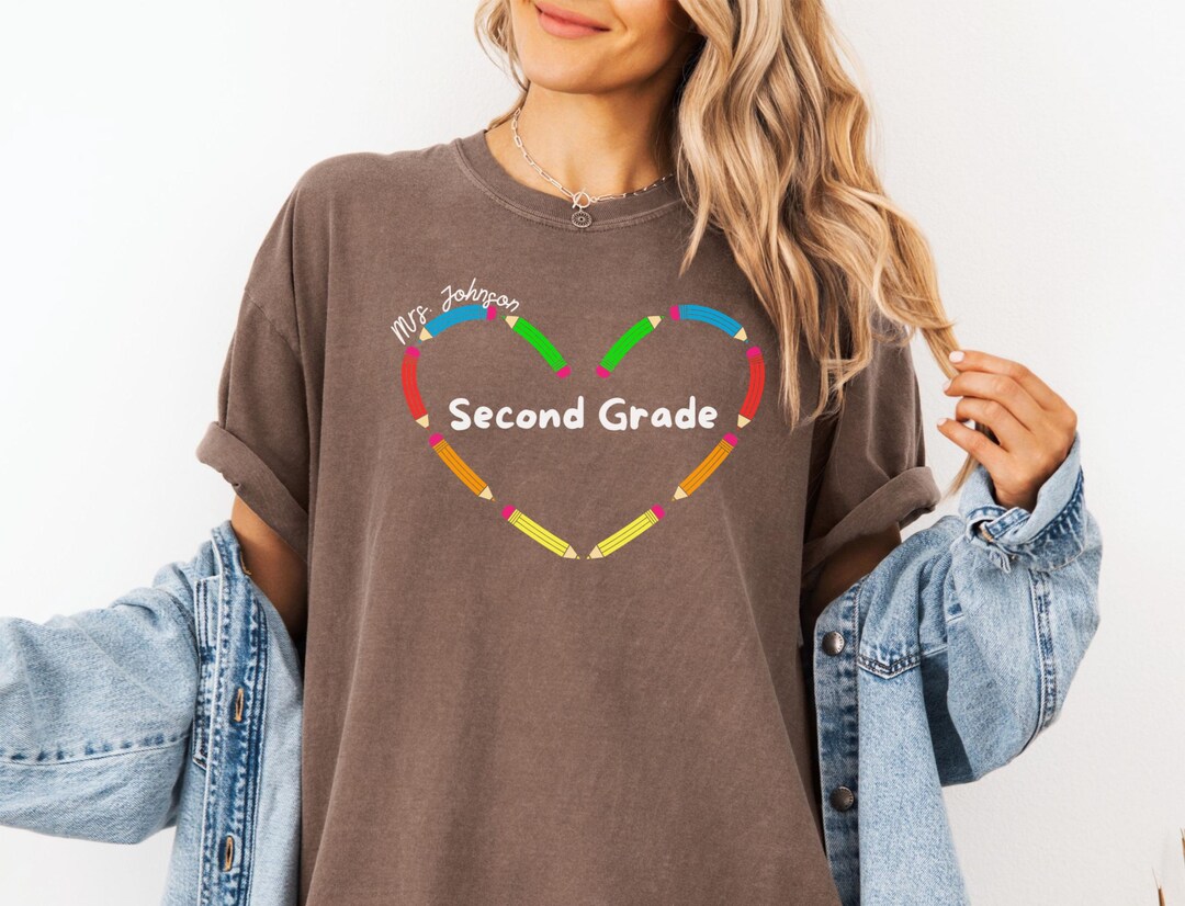 Custom Second Grade Teacher Shirt, Personalized 2nd Grade Teacher ...