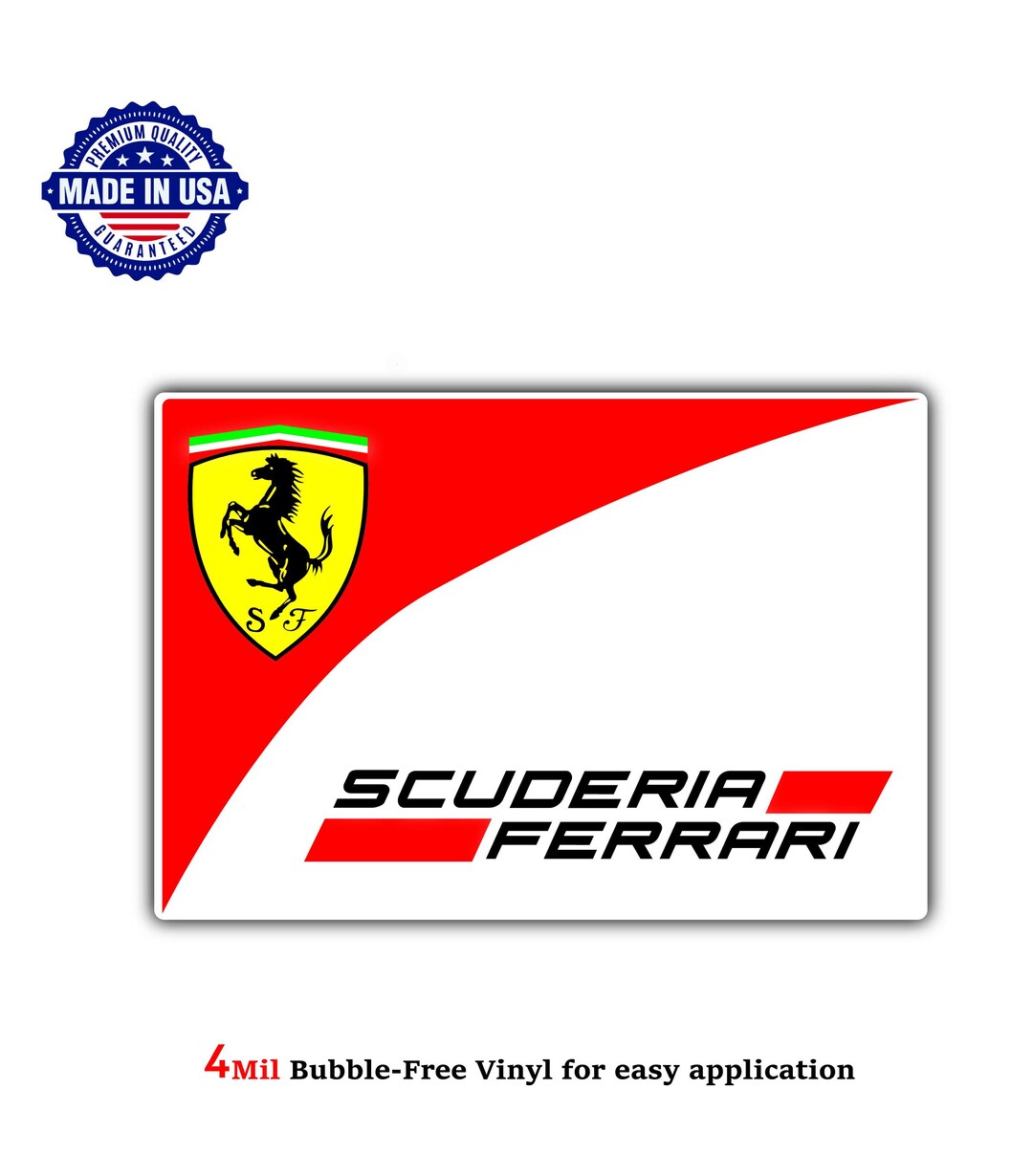 Custom SCUDERIA FERRARI ITALY Cars Vinyl Decal Sticker Car Truck Bumper ...