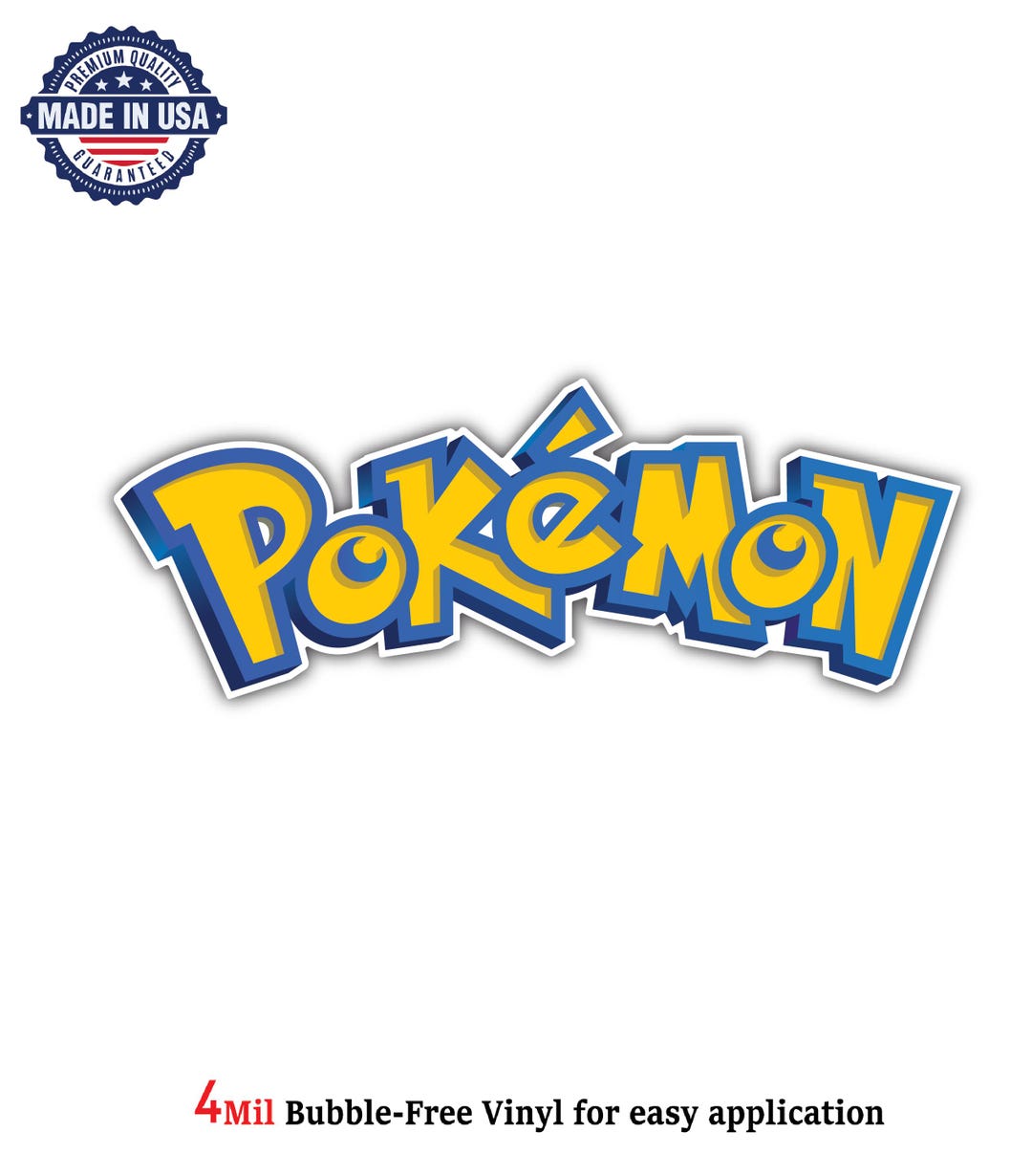 PIKACHU POKEMON POKEBALL Vinyl Decal Sticker Car Truck Bumper 4mil ...